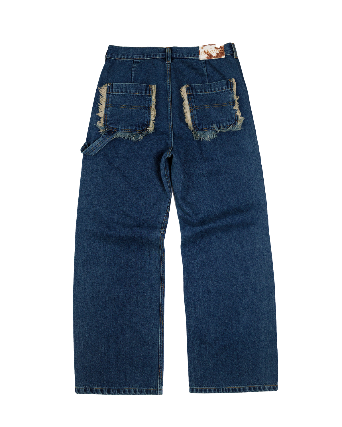 Double Knee Frayed Denim Pants – shalou