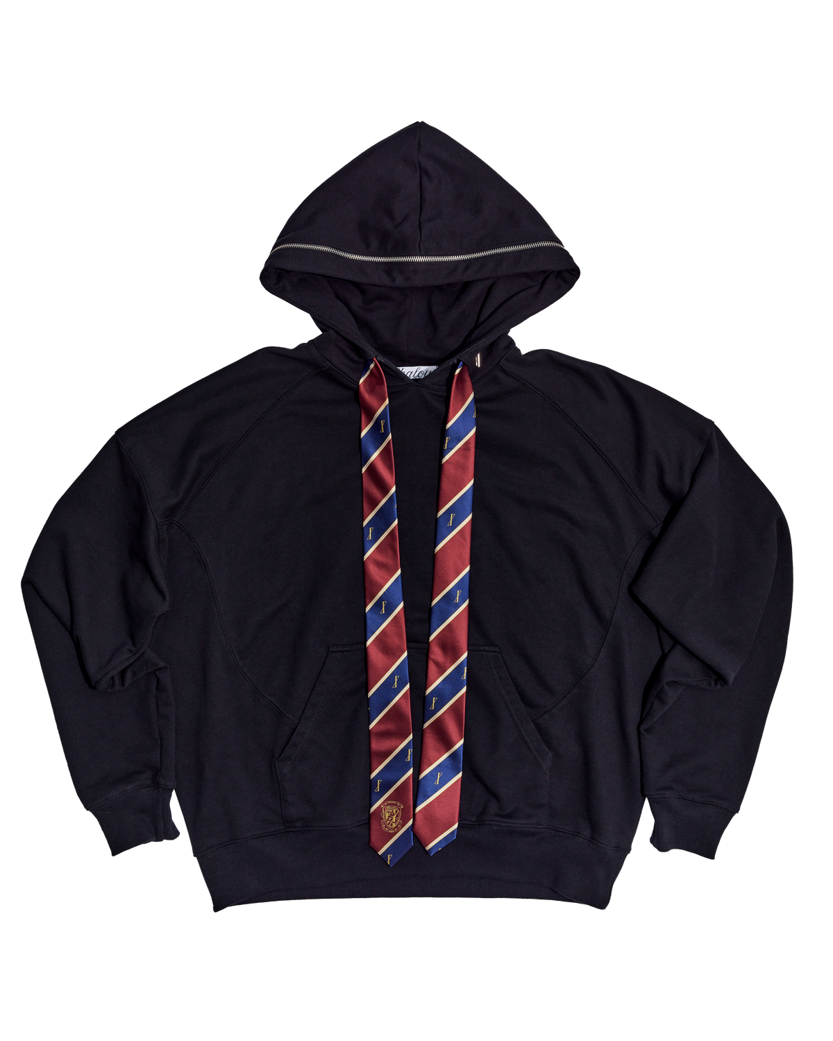 Black College tie hoodie (Comes with tie) – shalou