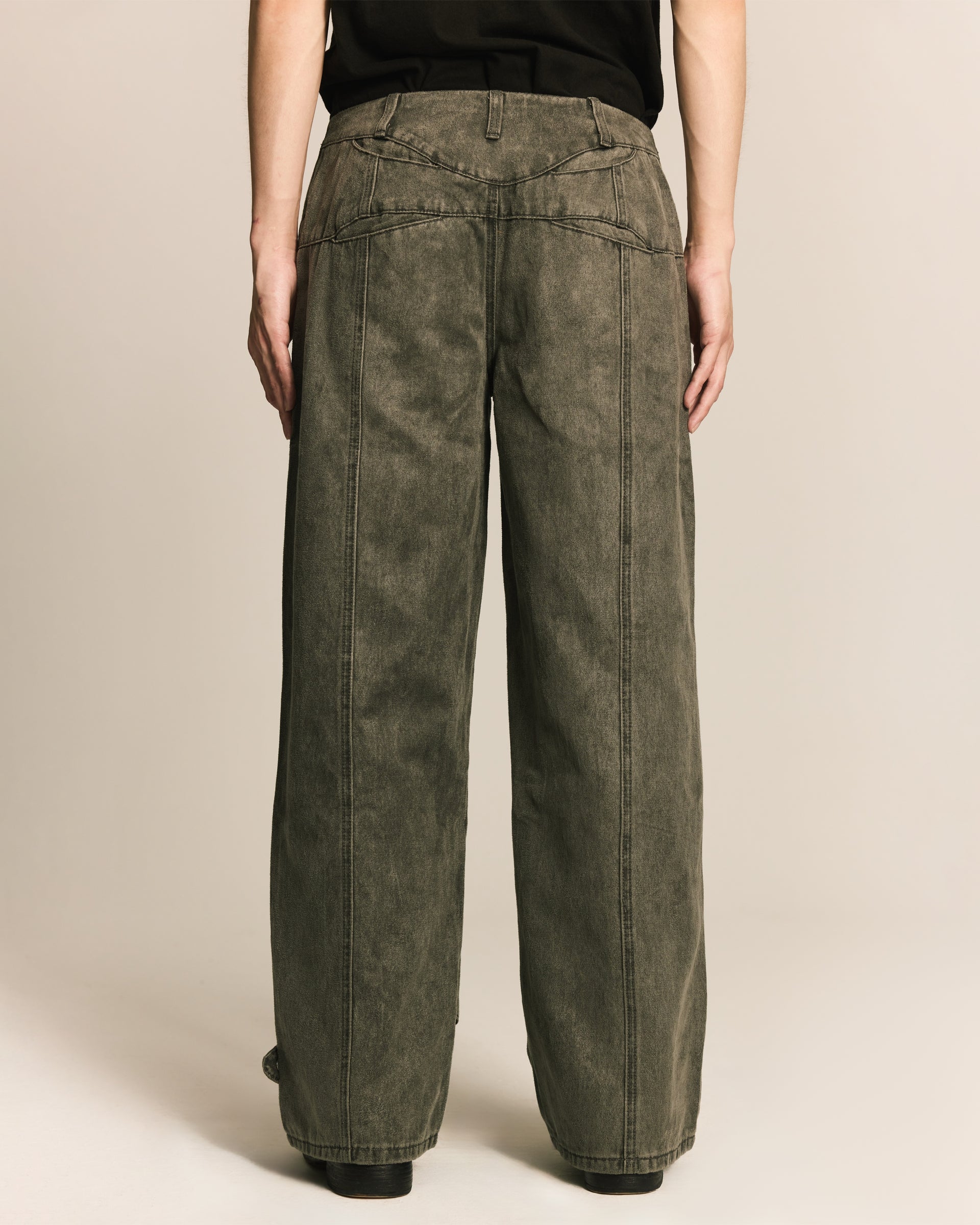 Grey Spiral Brushed Pants – shalou